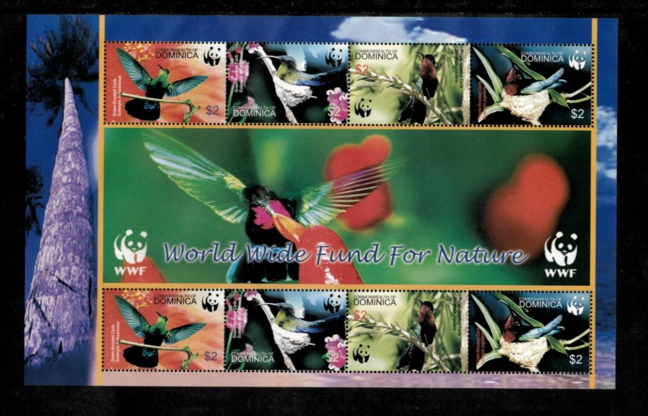 Dominica 2004 - WWF Hummingbirds - Sheet of 8 Stamps - Scott #2520e ...