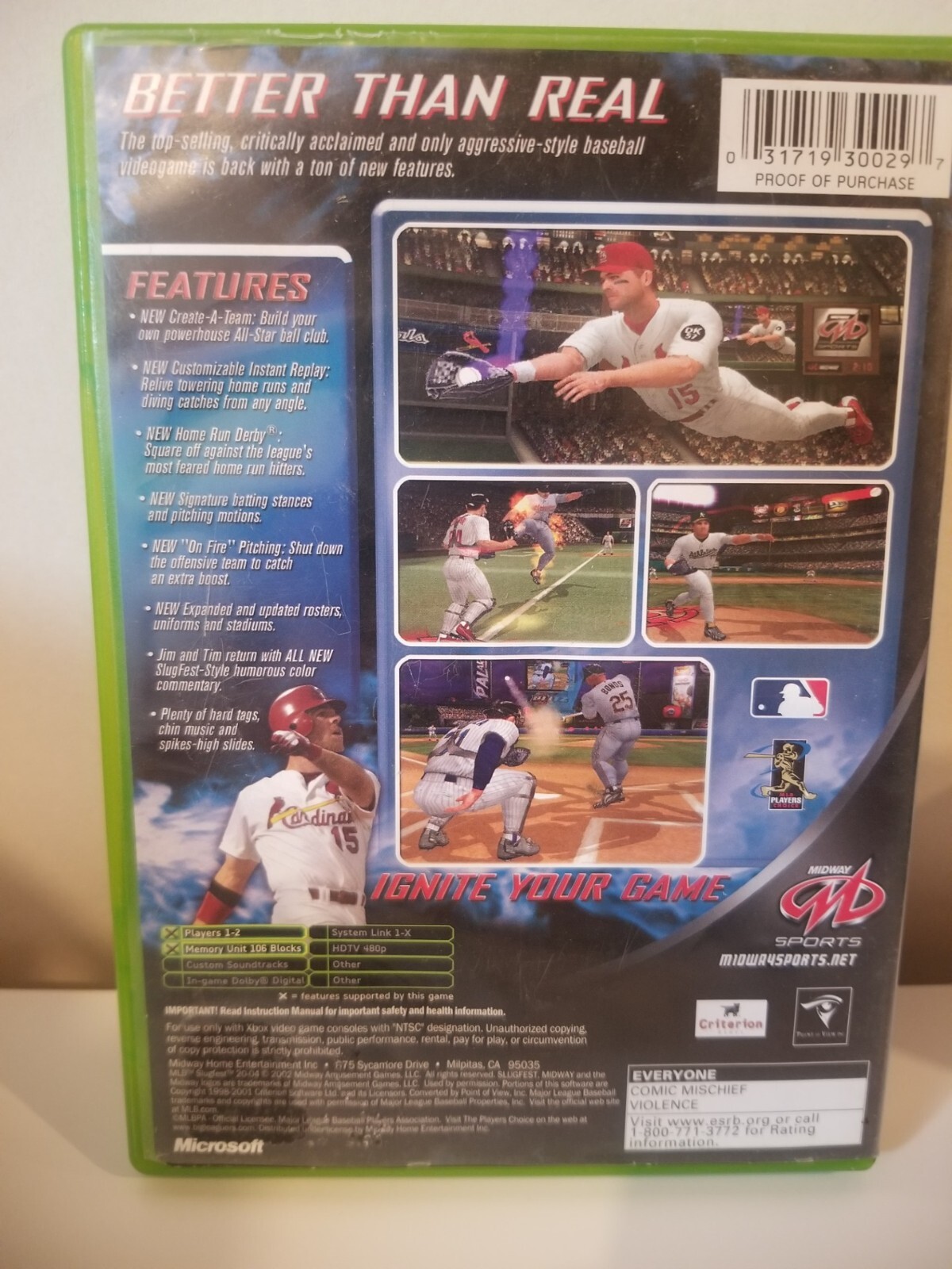 MLB SlugFest 20-04 (Microsoft Xbox, 2003) CIB 31719300297 | eBay
