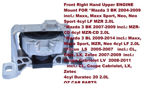 FRONT RIGHT HAND ENGINE MOUNT FOR FORD FOCUS LS LT LV LW 2005/2015 2L ...