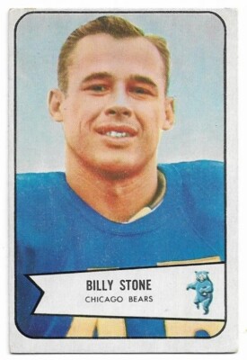 BILLY STONE 1954 Bowman Football card #106 Chicago Bears EX-/VG+ | eBay