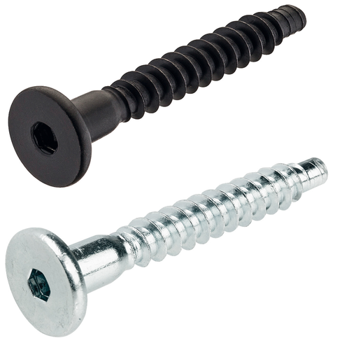 Möbelschraube Confirmat Korpusverbinder Bohrloch Ø 5x50 mm schwarz ...