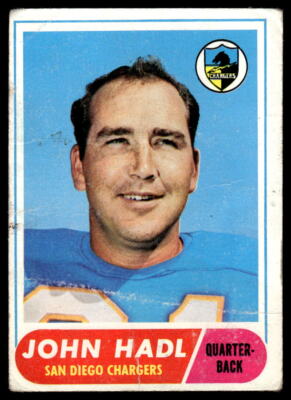 1968 Topps John Hadl #63 San Diego Chargers Football Card | eBay
