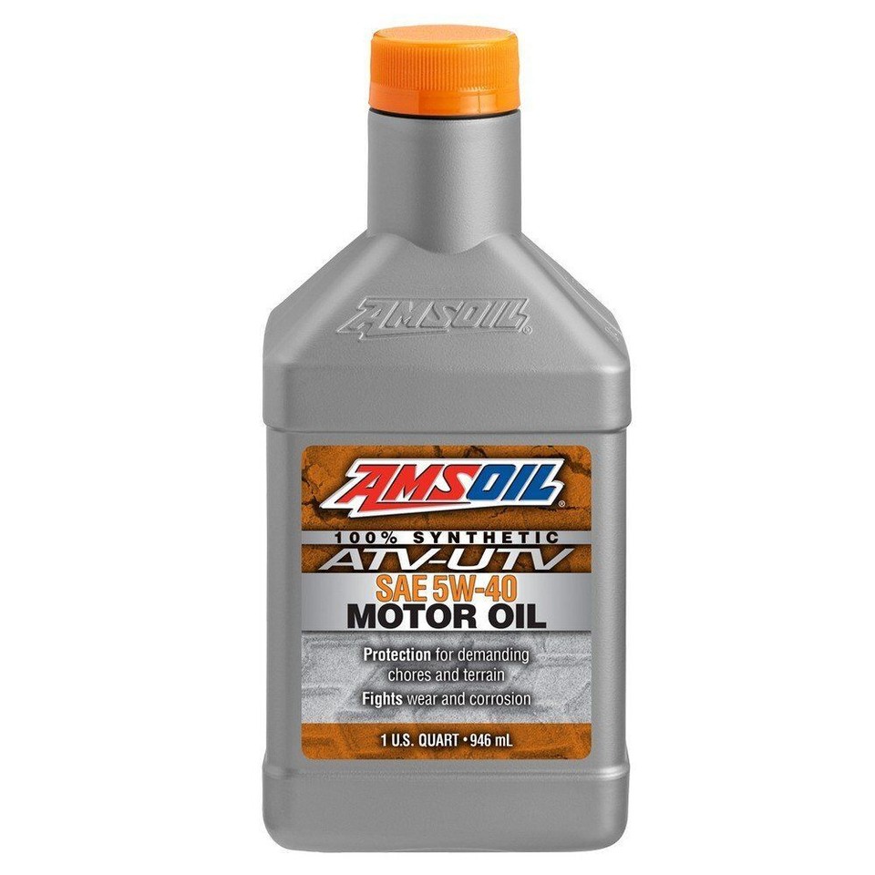 Amsoil ATV/UTV 5W-40 100% Synthetic 4-Stroke Power Sports Oil 946mL ...