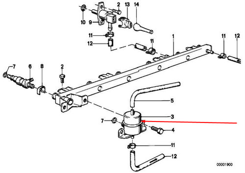 OEM BMW 7 E32 FUEL PRESSURE REGULATOR 13531711541 1711541 GENUINE | eBay