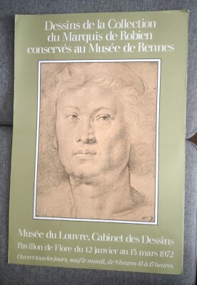 ANCIENNE AFFICHE - MUSEE DU LOUVRE - DESSINS - MARQUIS DE ROBIEN - 1972 ...
