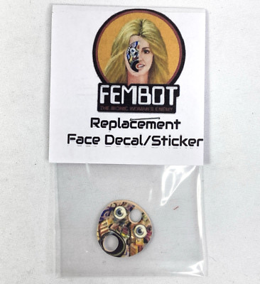 Bionic Woman FEMBOT Replacement Replica Face Decal Sticker NO DOLL ...