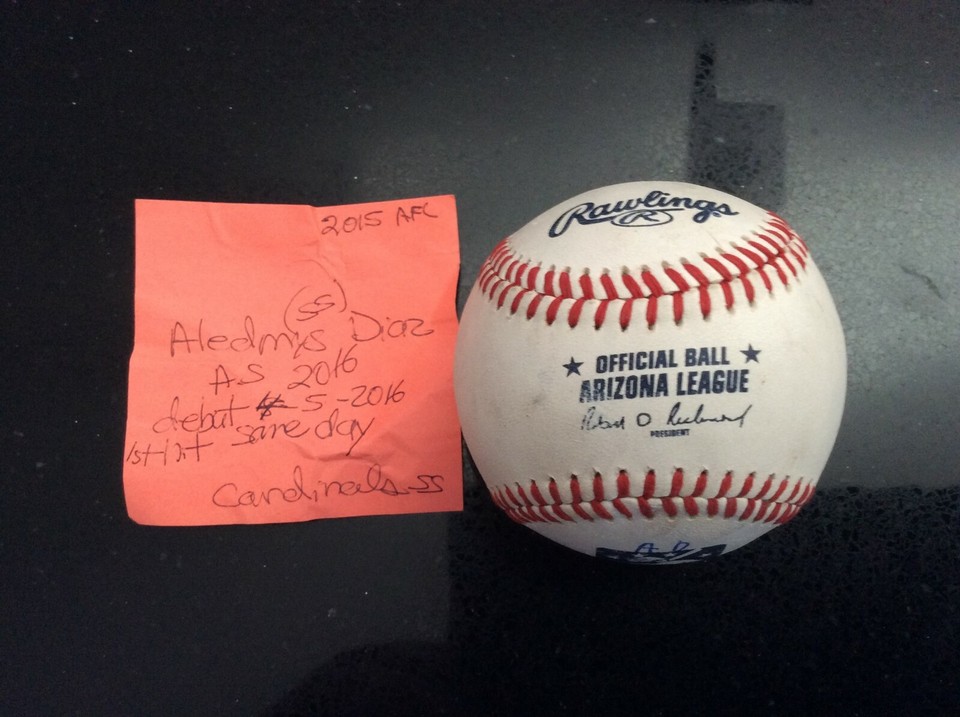 ALEDMYS DIAZ Signed ARIZONA FALL LEAGUE Official Baseball bALL ...