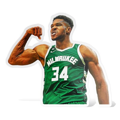 Giannis Antetokounmpo Milwaukee Bucks Basketball Glossy Sticker Vinyl ...