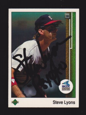 1989 UD #224 Steve Lyons CHICAGO WHITE SOX SIGNED AUTOGRAPH AUTO COA | eBay