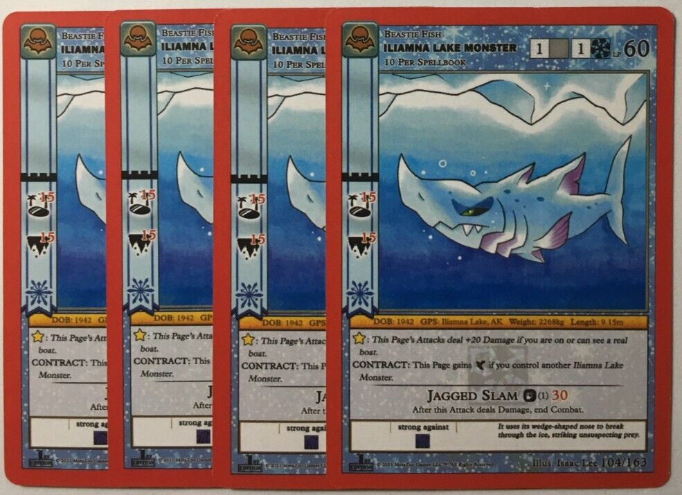 METAZOO 1ST. EDITION 4X ILIAMNA LAKE MONSTER 104/163 NIGHTFALL NEAR ...