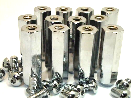 12 Pc 1988-2024 CHEVROLET 1500 CHROME SPINNER LUG NUT KIT 14m x 1.50 ...