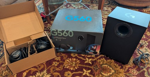 Logitech G560 LIGHTSYNC Gaming Speakers with Game Driven RGB Lighting ...