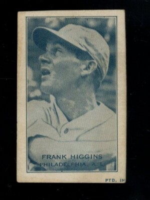 1934 4-On-1 Exhibit Frank Higgins A's Cut Single Trimmed LOOK! SV | eBay