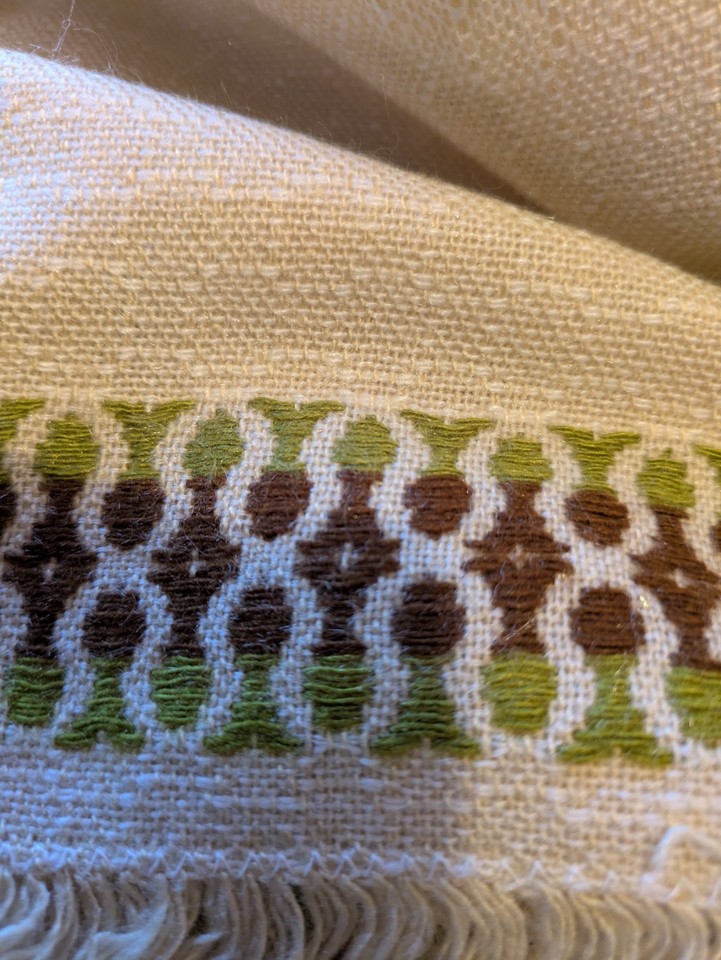 Vintage Woven Tablecloth 48 X 49 Inch | eBay UK