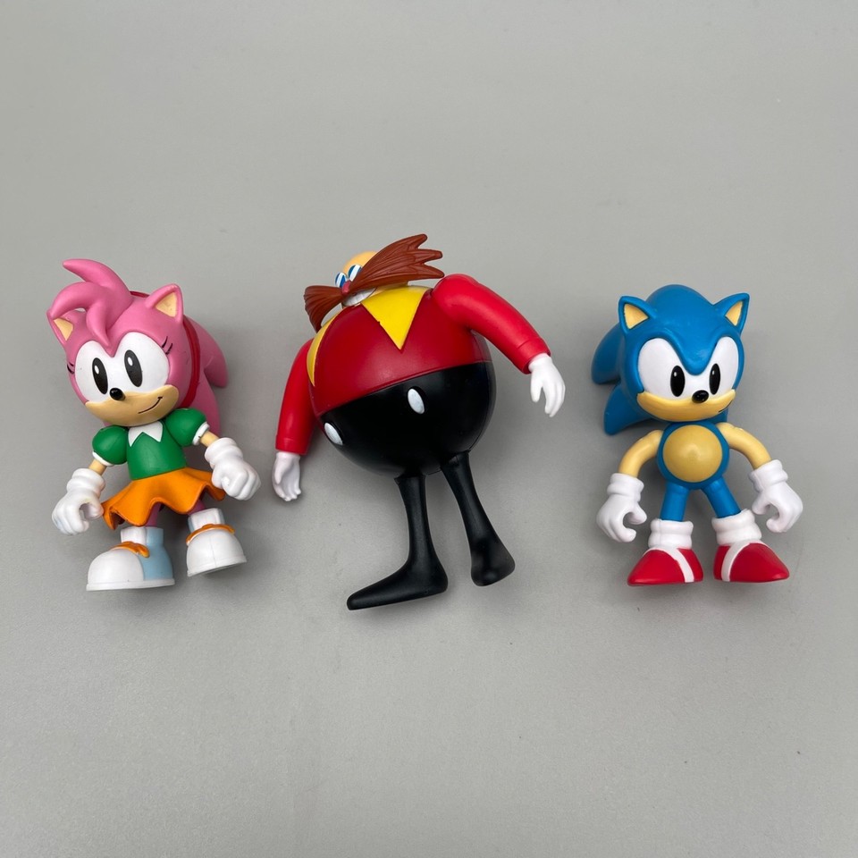 SONIC THE HEDGEHOG Classic 2.5" Figure Set Sonic Amy Rose Dr Robotnik ...