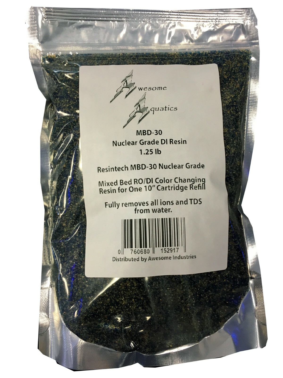 DI Resin MBD-30 Resintech Color changing Deionizing Mix Bed 1.25 lb RO/DI | eBay