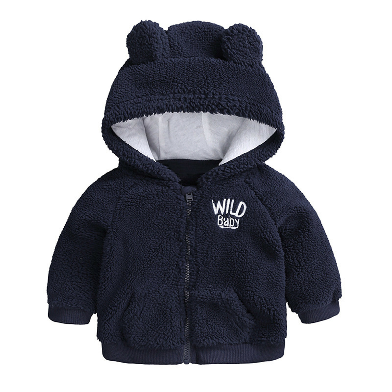 Winter Newborn Baby Girls Boys Warm Outwear Hooded Ears Coat Fleece ...