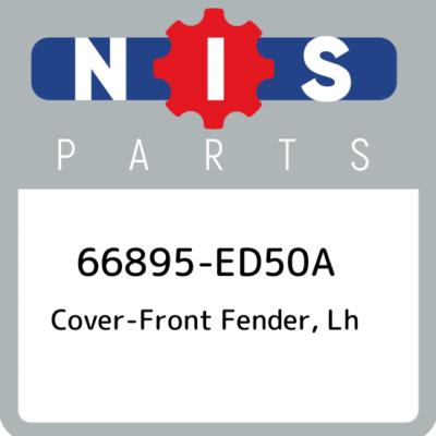 66895-ED50A Nissan Cover-front fender, lh 66895ED50A, New Genuine OEM ...