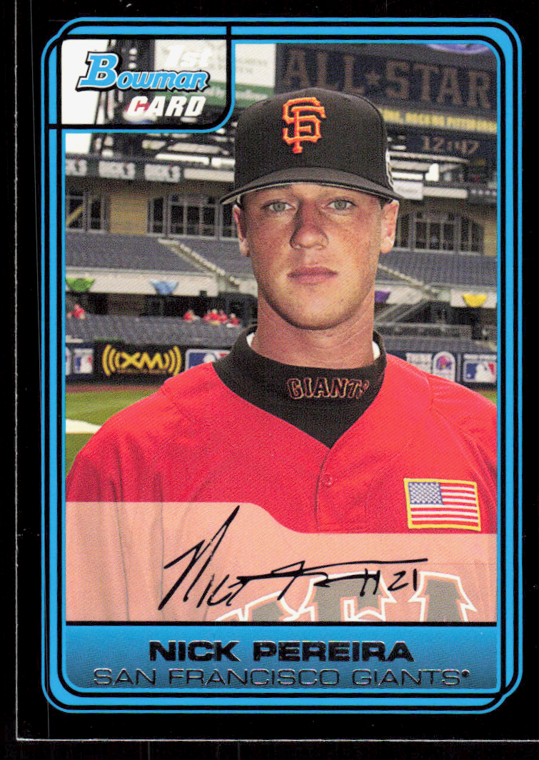 2006 Bowman Draft Picks & Prospects FG21 Nick Pereira San Francisco ...