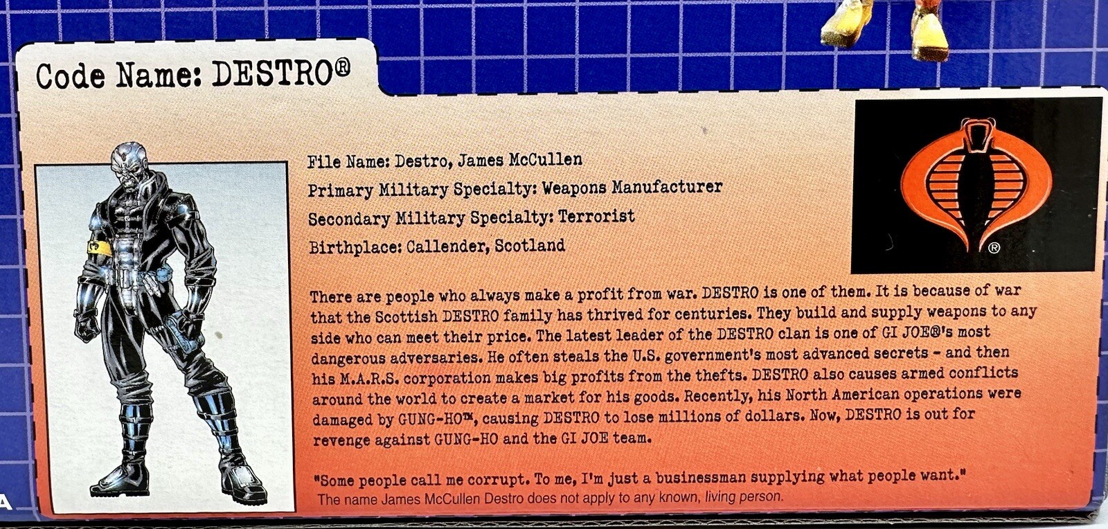 Hasbro 2001 ARAH Gi Joe VS Cobra Destro's Dominator Tank Helicopter ...