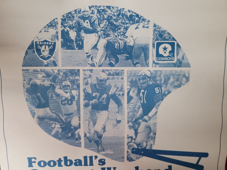 1979 McDonalds Hall of Fame NFL induction poster Johnny Unitas,Butkus ...