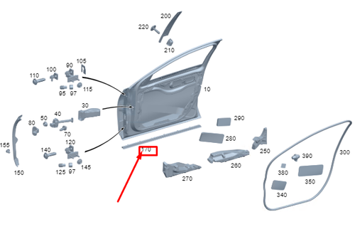 New MERCEDES-BENZ S W223 Front Left Lower Door Seal A2237204100 NO DUTY ...