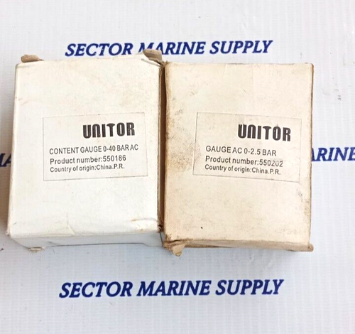 UNITOR Content Gauge AC 0-40 BAR / AC 0-2.5 BAR Part No. 550186/550202 ...