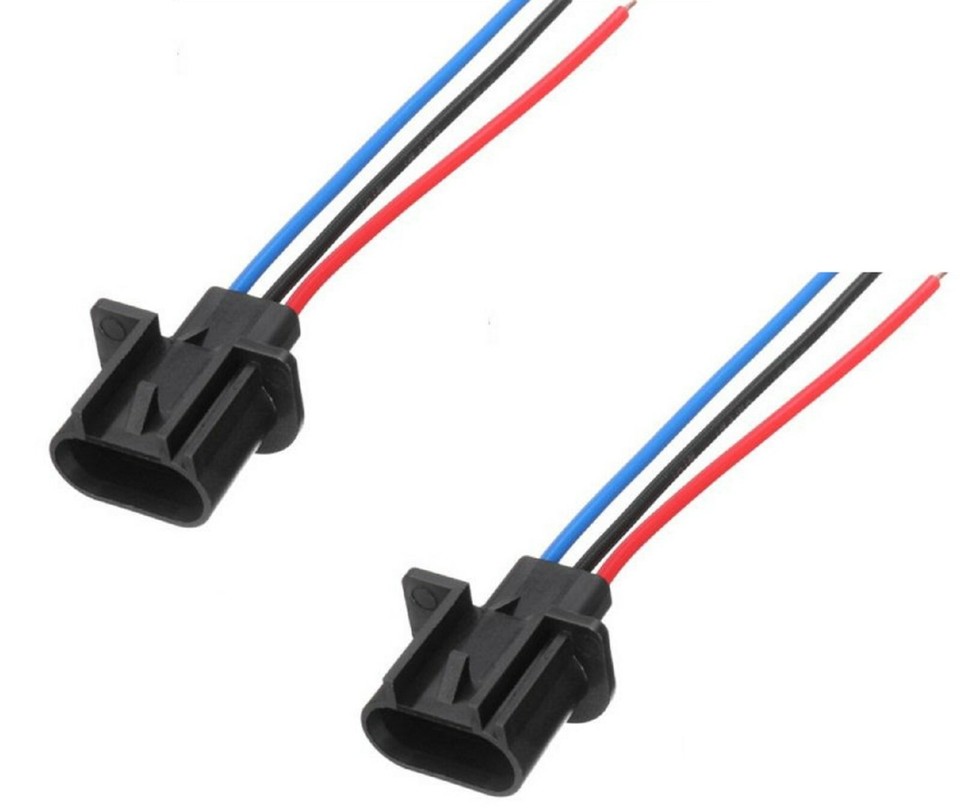Wire Pigtail Male 9008 H13 Two Harness Head Light Bulb Lamp Socket ...
