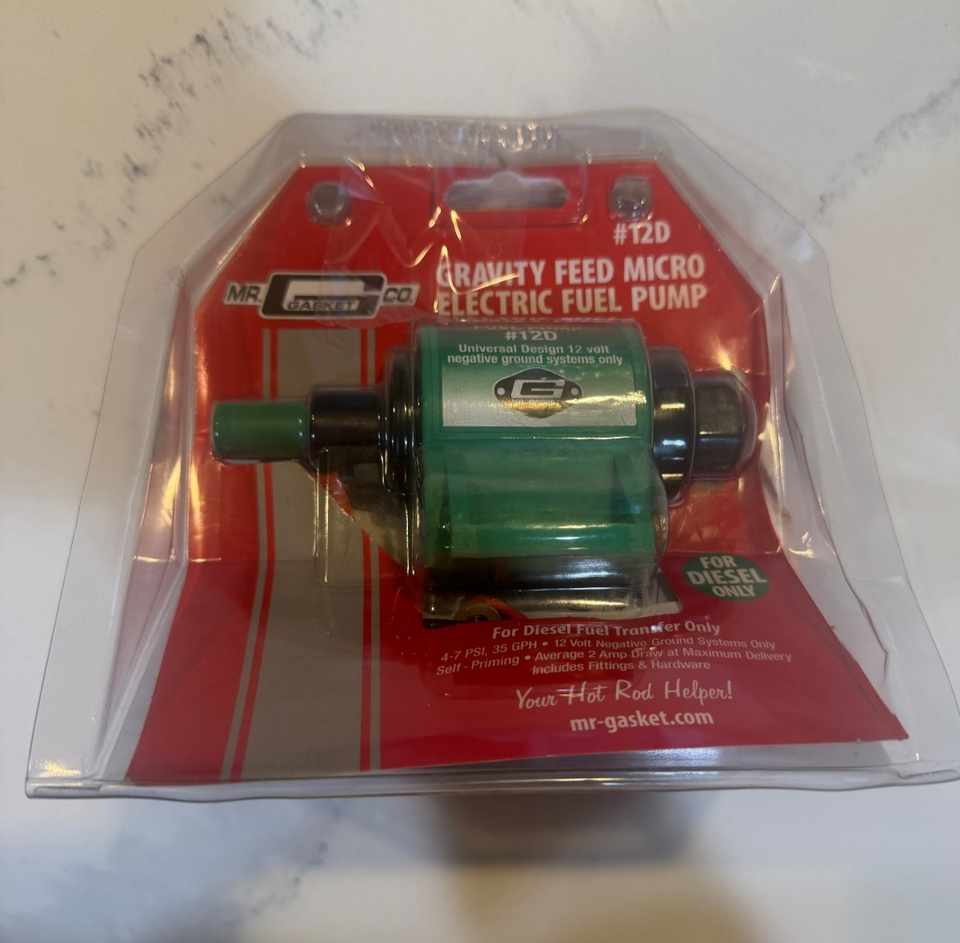 Mr. Gasket Gravity Feed Micro Electric Fuel Pump #12D | eBay