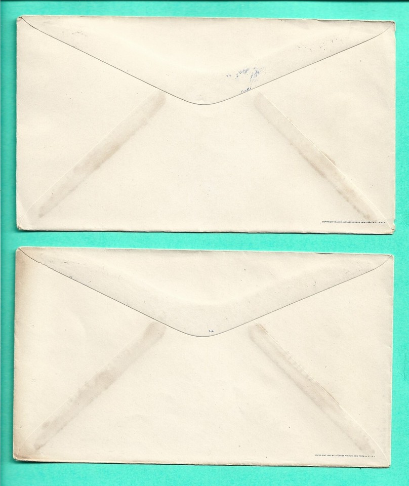 2 Minkus Patriotic Censor 1944 Navy USS Nemasket Exec Louie Bean Wash ...