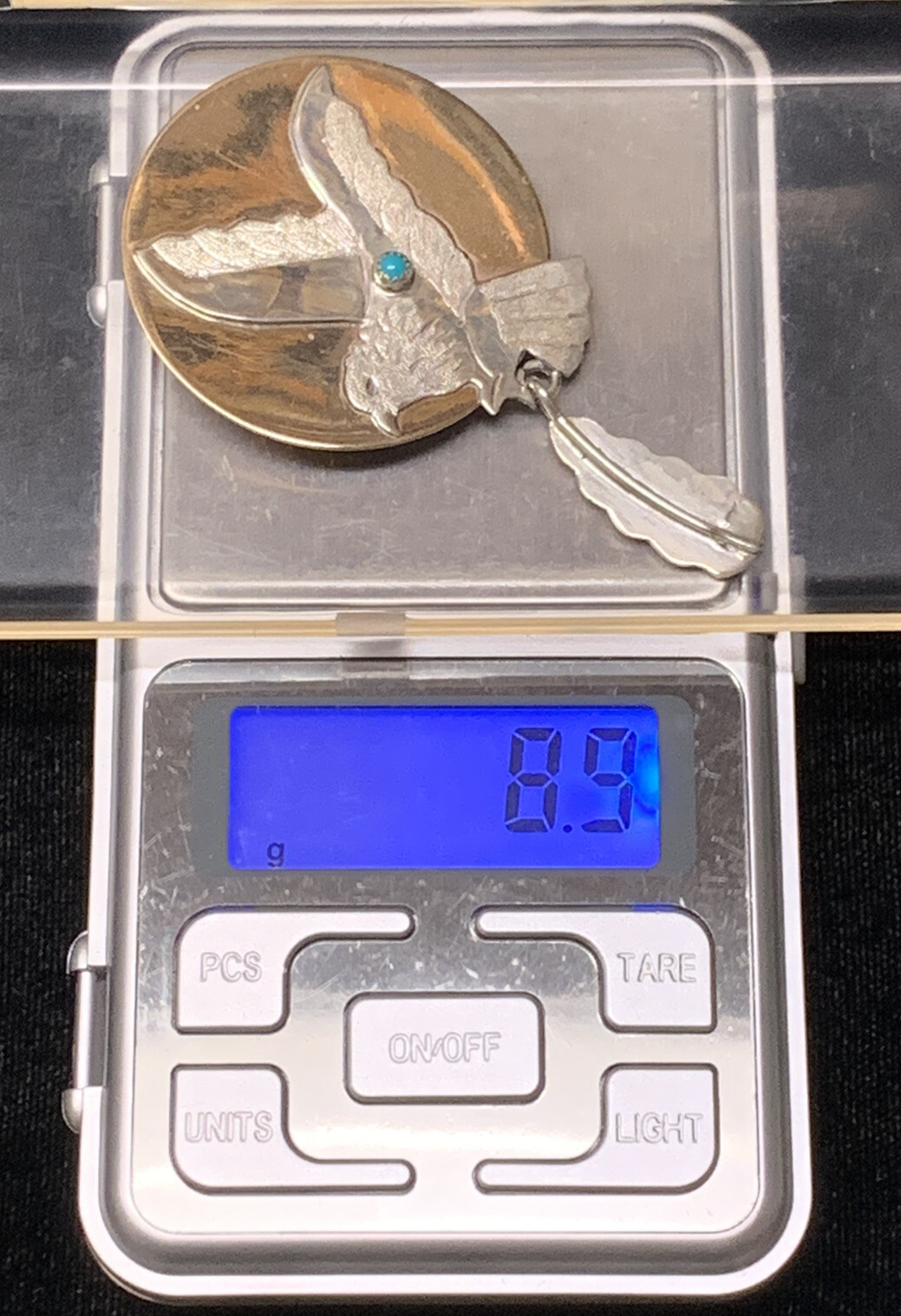 Native American Navajo Hawk Turquoise Feather Dangle … - Gem