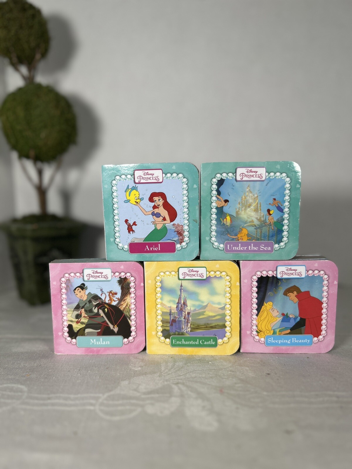 Set of 6 Disney Princess Block Board Books for Littles | eBay