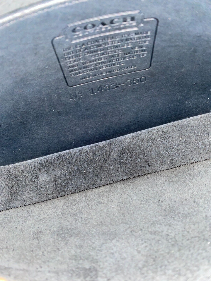 COACH Vintage 1993 Dark Navy Blue MITCHELL Zip Leather Bag USA 9938 | eBay