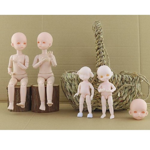 1/6 22 Jointed Unpainted Flexible Blank Doll Body DIY BJD Practice ...