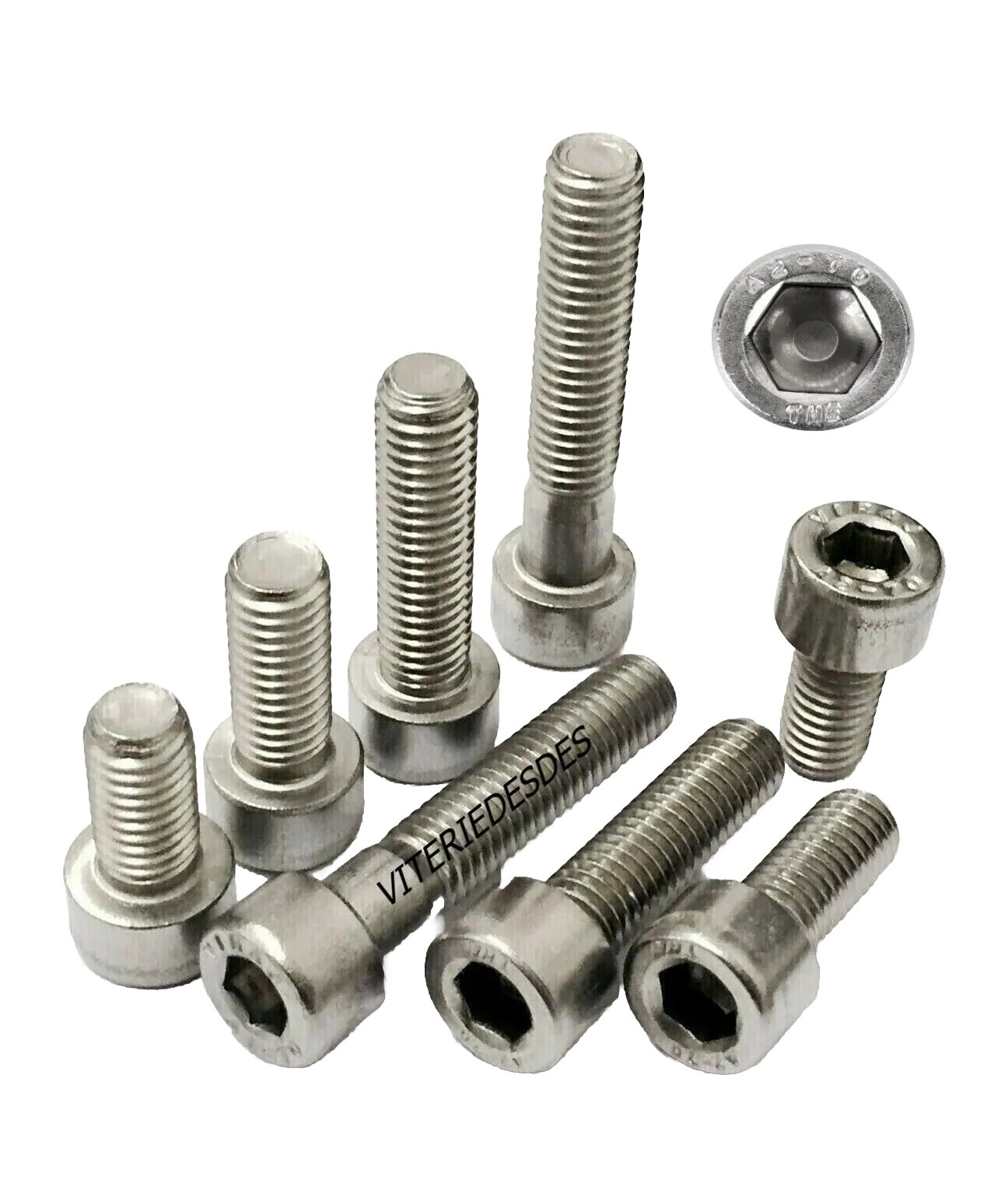 VITI M10 A BRUGOLA TESTA CAVA ESAGONALE BULLONI IN ACCIAIO INOX UNI ...