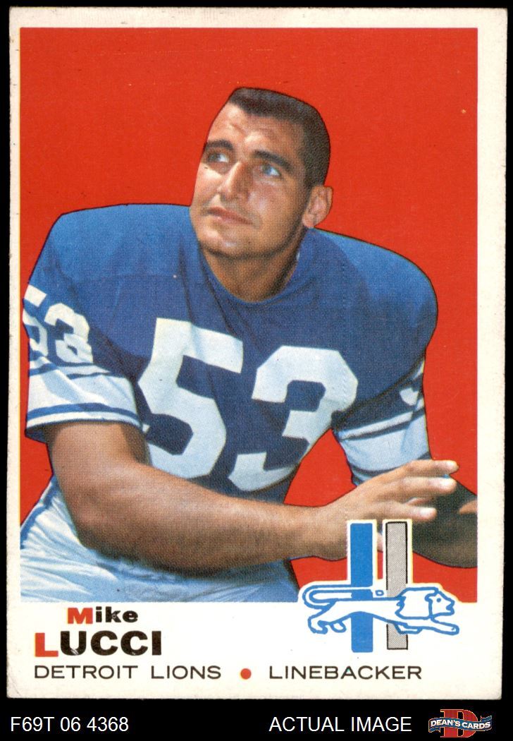 1969 Topps #167 Mike Lucci Lions Tennessee 4 - VG/EX | eBay