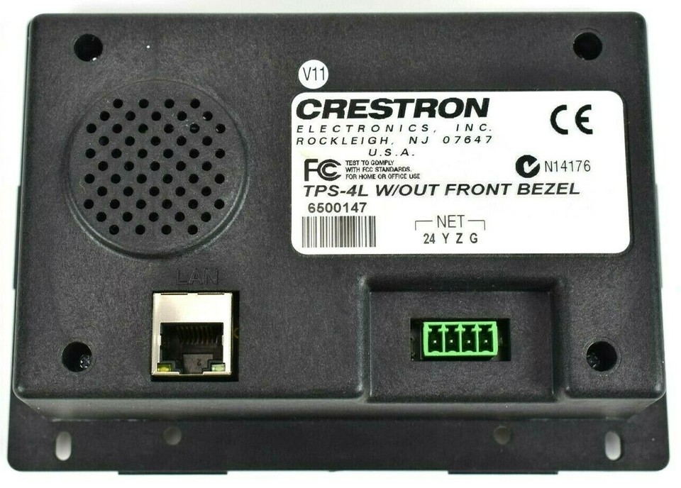 Crestron TPS-4L In Wall Touch Screen - Black Face Plate -TESTED! -Fast ...