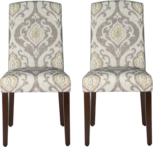Home Decor | Upholstered Patterned Parsons Dining Chairs Set of 2 ...