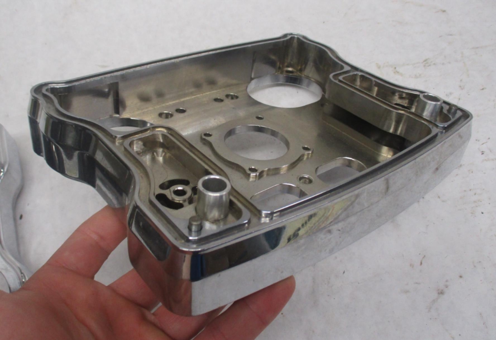 Set of 2 Early Big Dog Harley Evo S&S Lower Chrome Billet Rocker Boxes ...