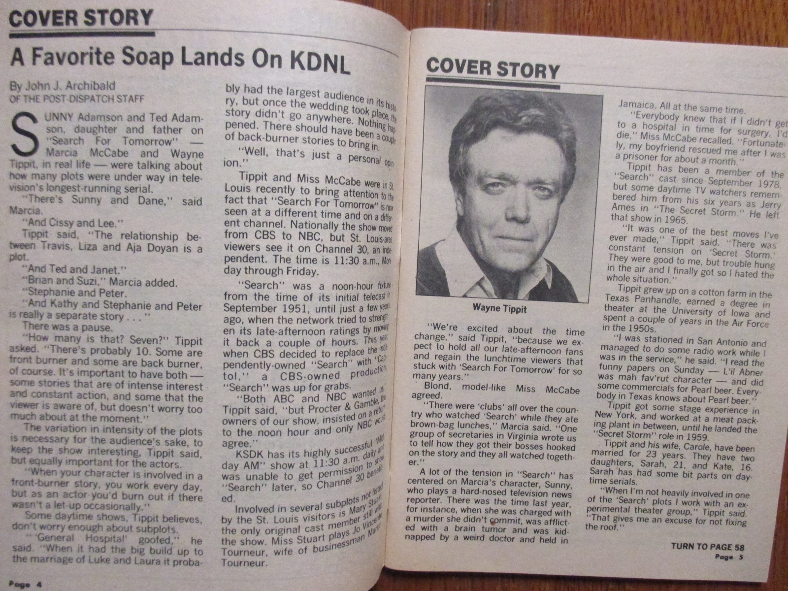 April-1982 St. Louis TV Magaz(WAYNE TIPPIT/MARCIA McCABE/ROD ARRANTS/MARY STUART | eBay