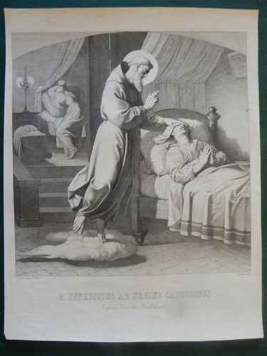 Blessed Benedict For Urbino Benedictus Cappuccino Bernardus Lithography ...