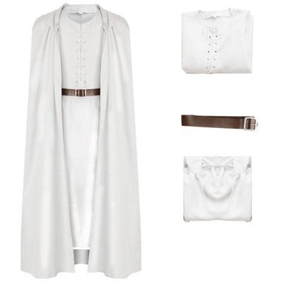 Wizard Tunic Hooded Cosplay Costume Cloak Halloween Party Lining+Belt ...