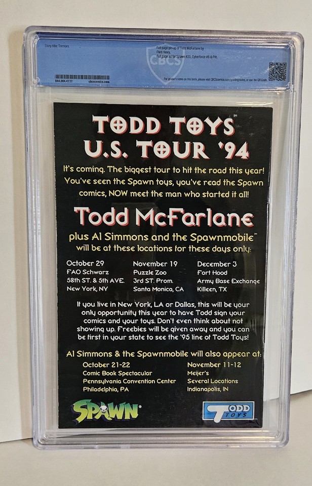 SPAWN #25 DIRECT (IMAGE 1994) 1ST. APPEARANCE TREMOR- TODD MCFARLANE CBCS 8.5 | eBay