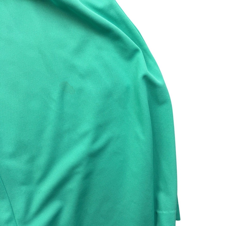 Terylene Dress 14 Women's Green Polyester Vintage Retro Summer Long ...