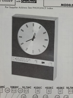 Sams Photofact Repair Service Parts Manual For RCA Clock Radio RZS45W ...