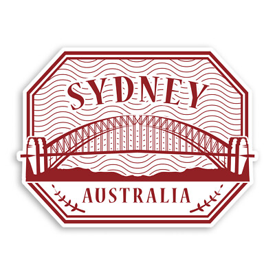 2 x 10cm Sydney Australia Vinyl Stickers - Holiday Travel Luggage ...