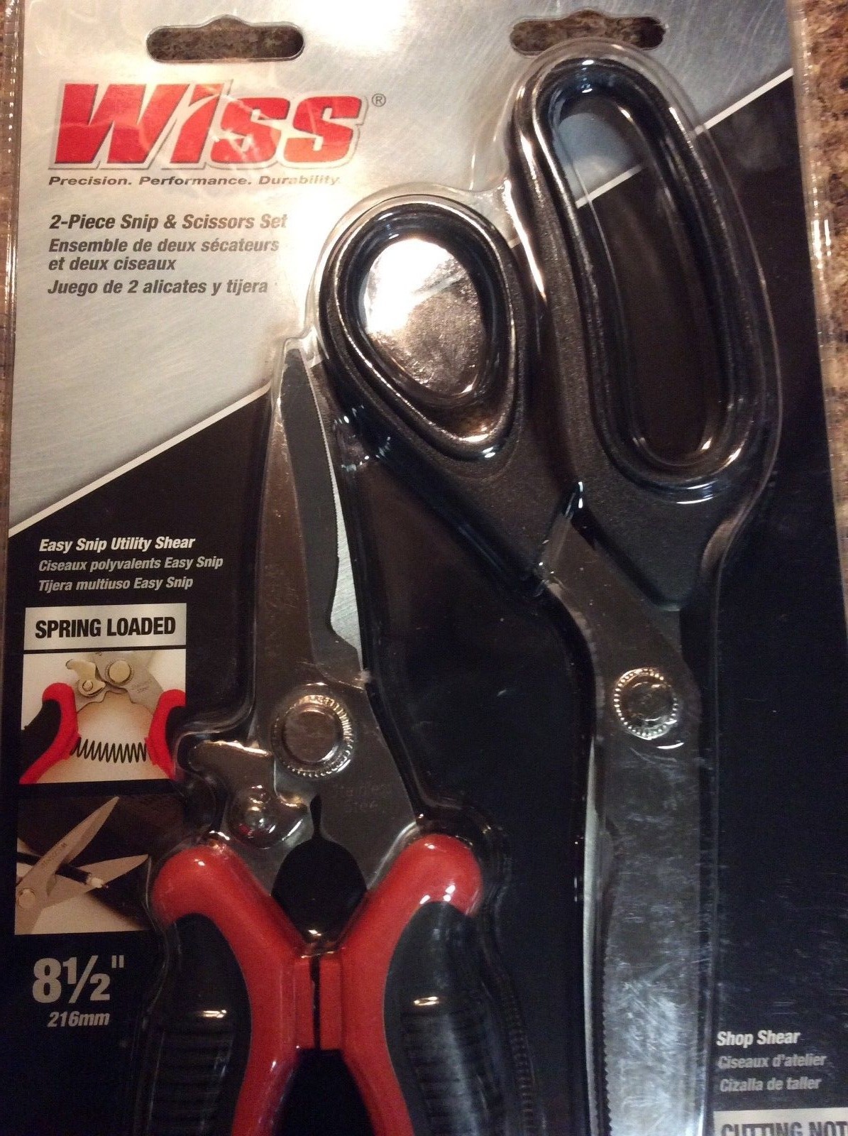 Wiss WEZSNIP Easy Snip Utility Shear & Shop Garden Scissors Set ...