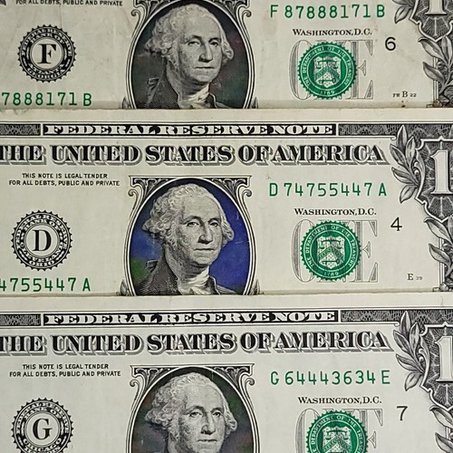 Trinary 8s 7s 6s Fancy Serial Number One Dollar Bill 2017A Lot of 3 | eBay