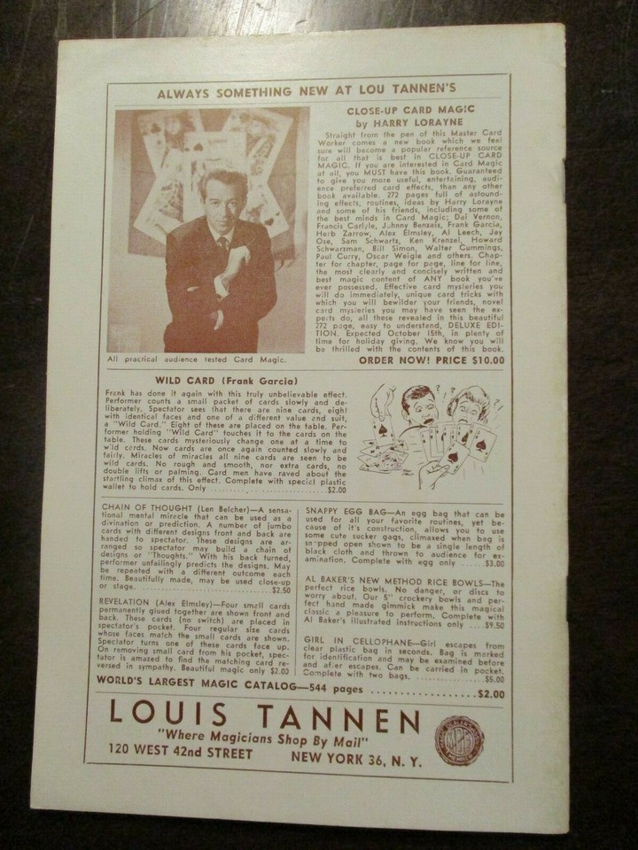 MUM MAGAZINE OCTOBER 1962 GEORGE E MUELLER MAGIC UNITY MIGHT MAGICIAN ...