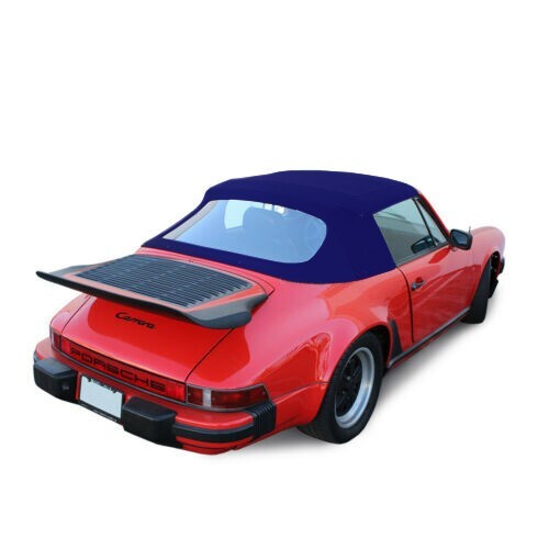 Fits Porsche 911 Convertible top & Plastic window BLUE Canvas Cloth ...
